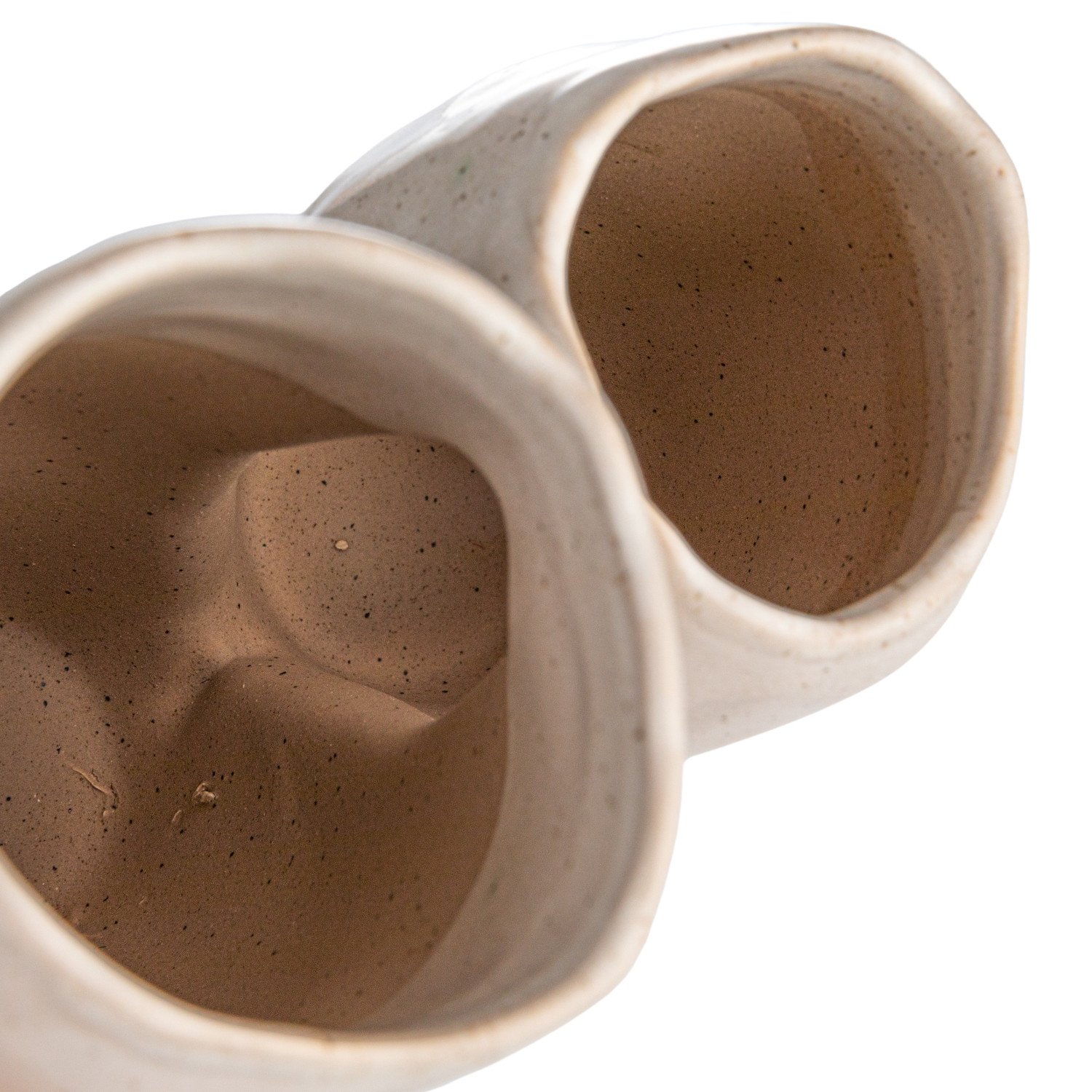 Two-Tone Stoneware Vase w/ 2 Sections (Each One Will Vary)