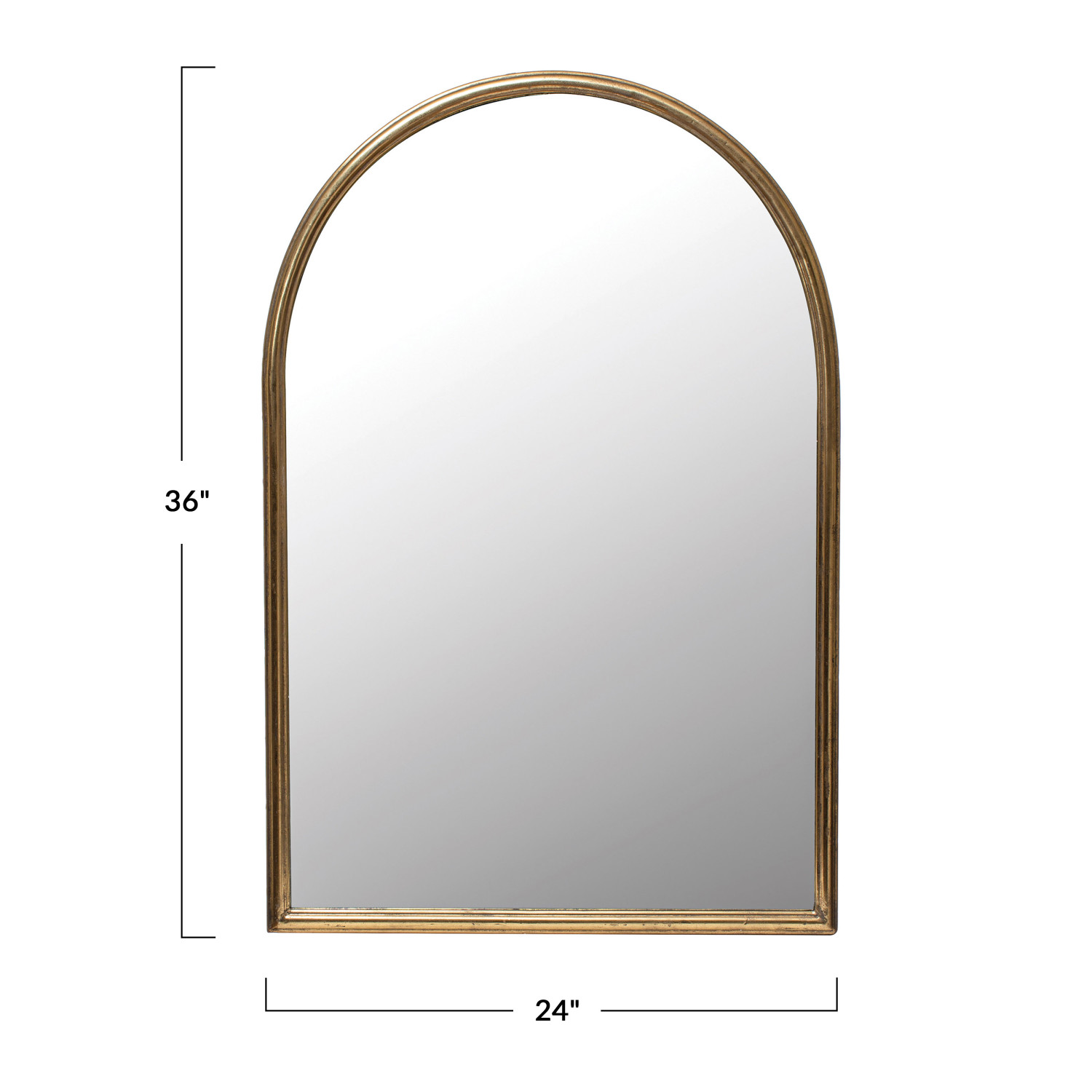 Arched Metal Framed Wall Mirror