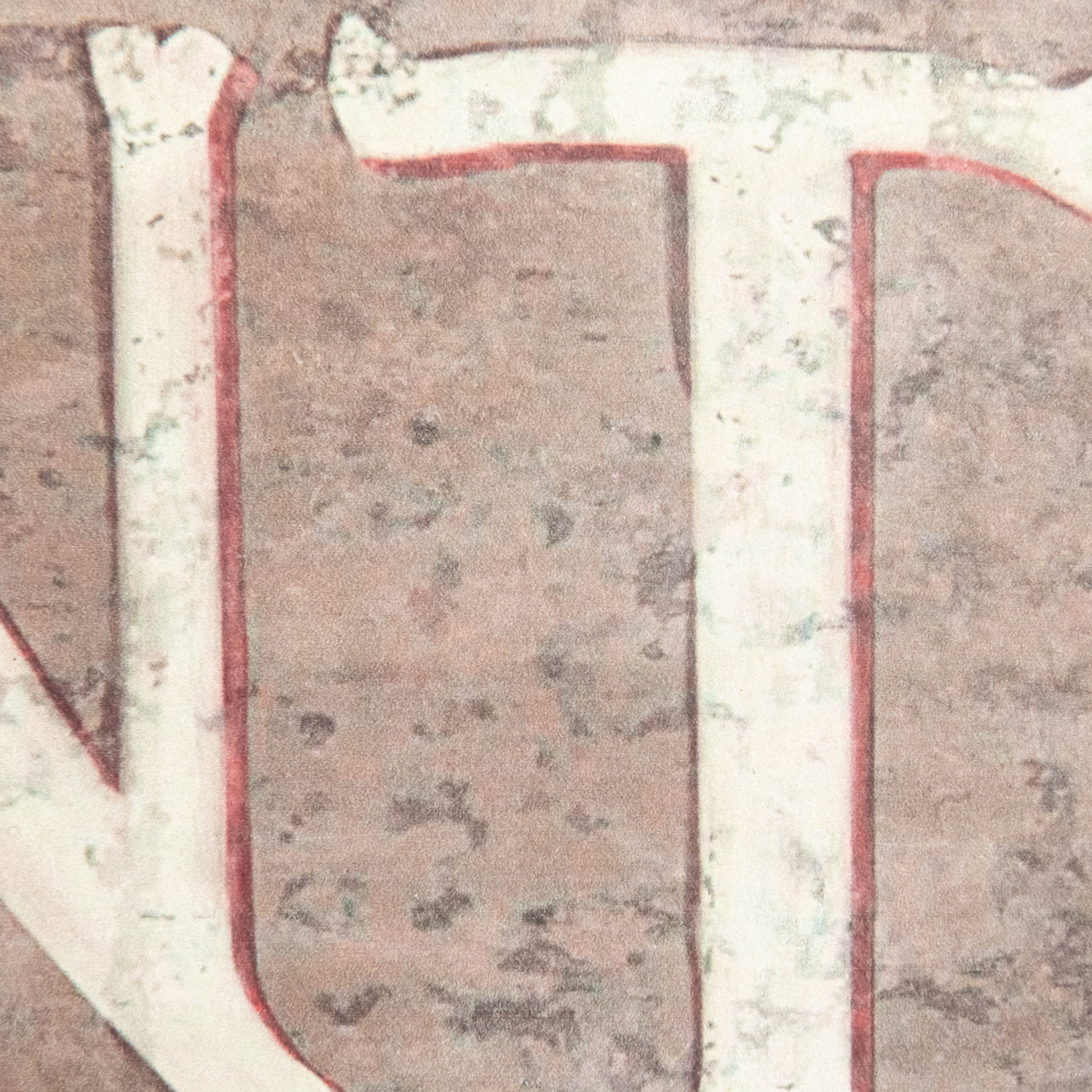 MDF Vintage Reproduction Wall Décor, Distressed Finish, Red & Cream Color