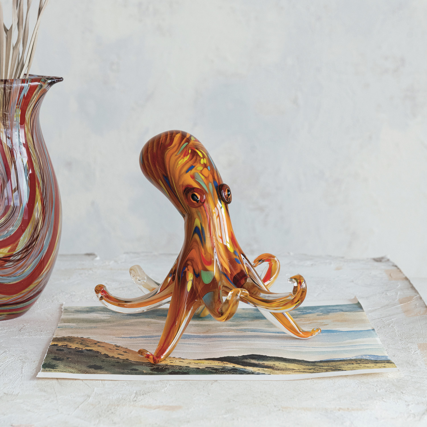 Handmade Art Glass Octopus