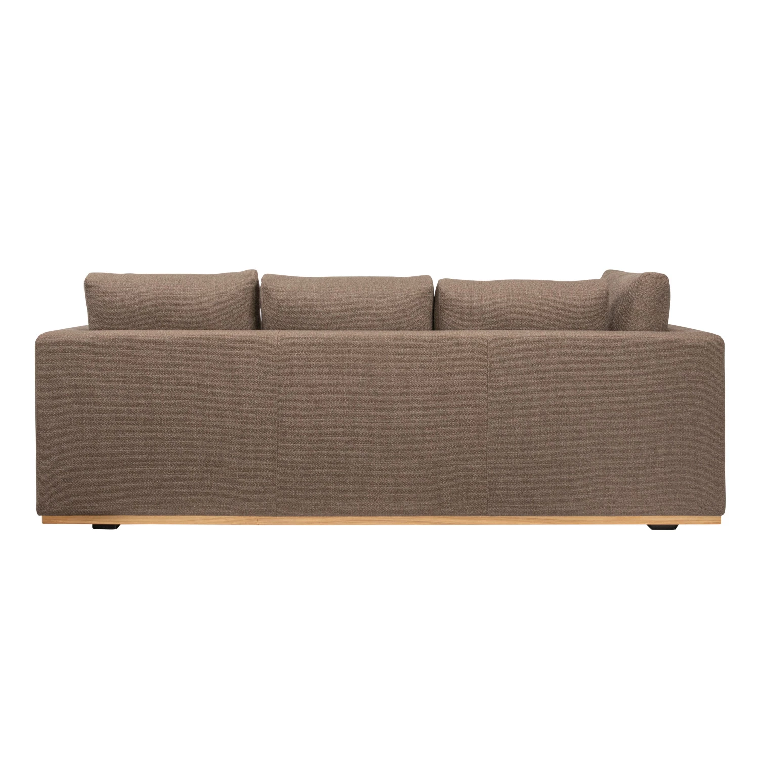 Modern L Shaped Sofa with Interchangeable Chaise Lounge and Wood Trim ...