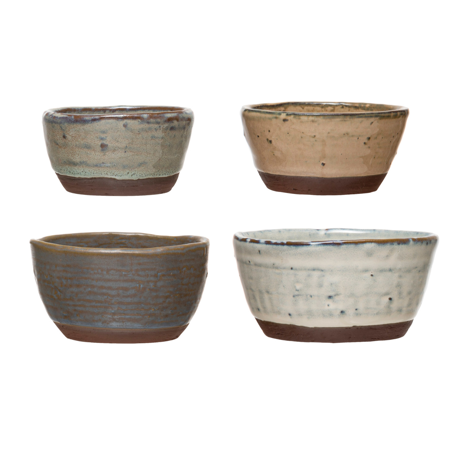 Stoneware Bowls with Reactive Glaze, Set of 4 | Creative Co-Op
