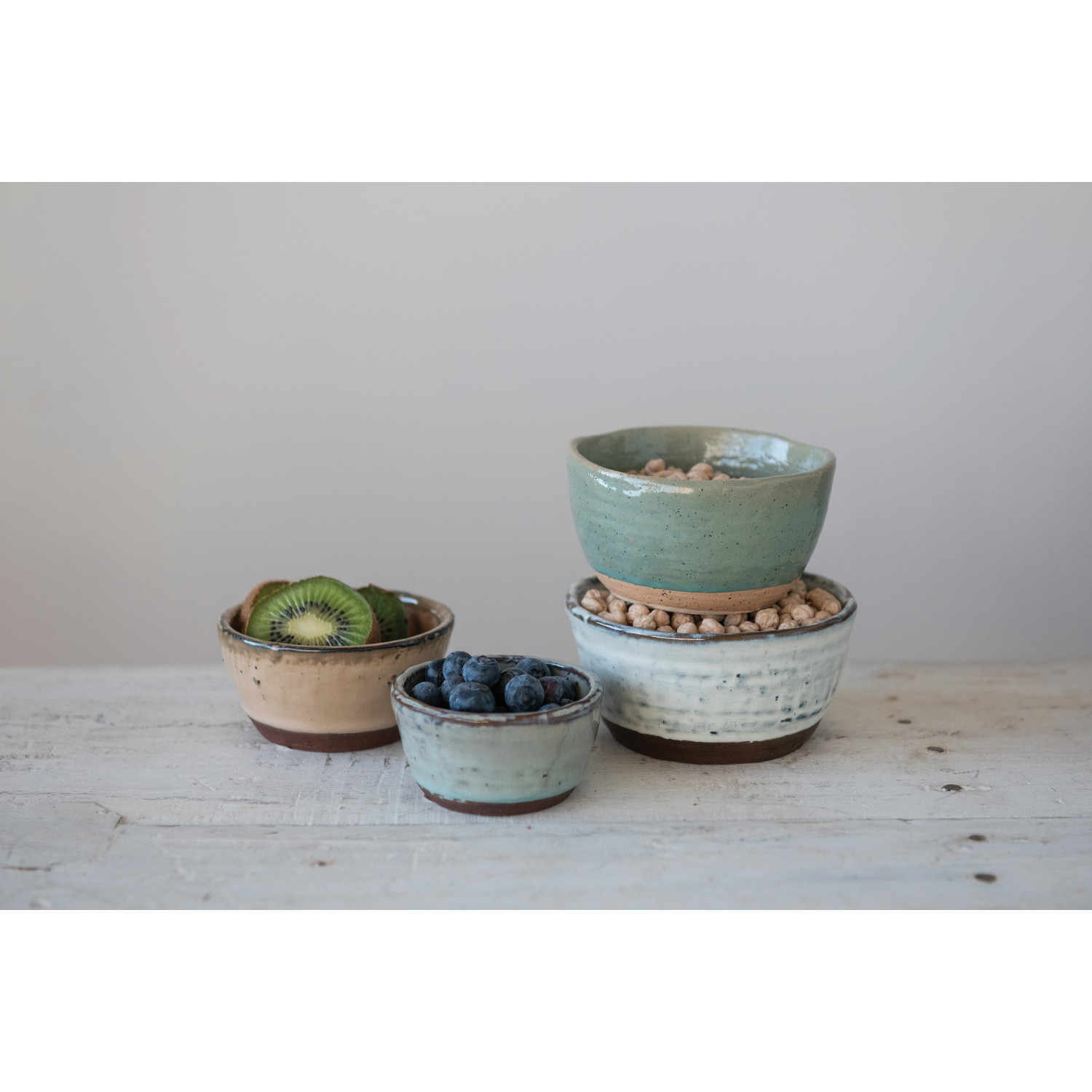 Stoneware Bowls with Reactive Glaze, Set of 4 | Creative Co-Op