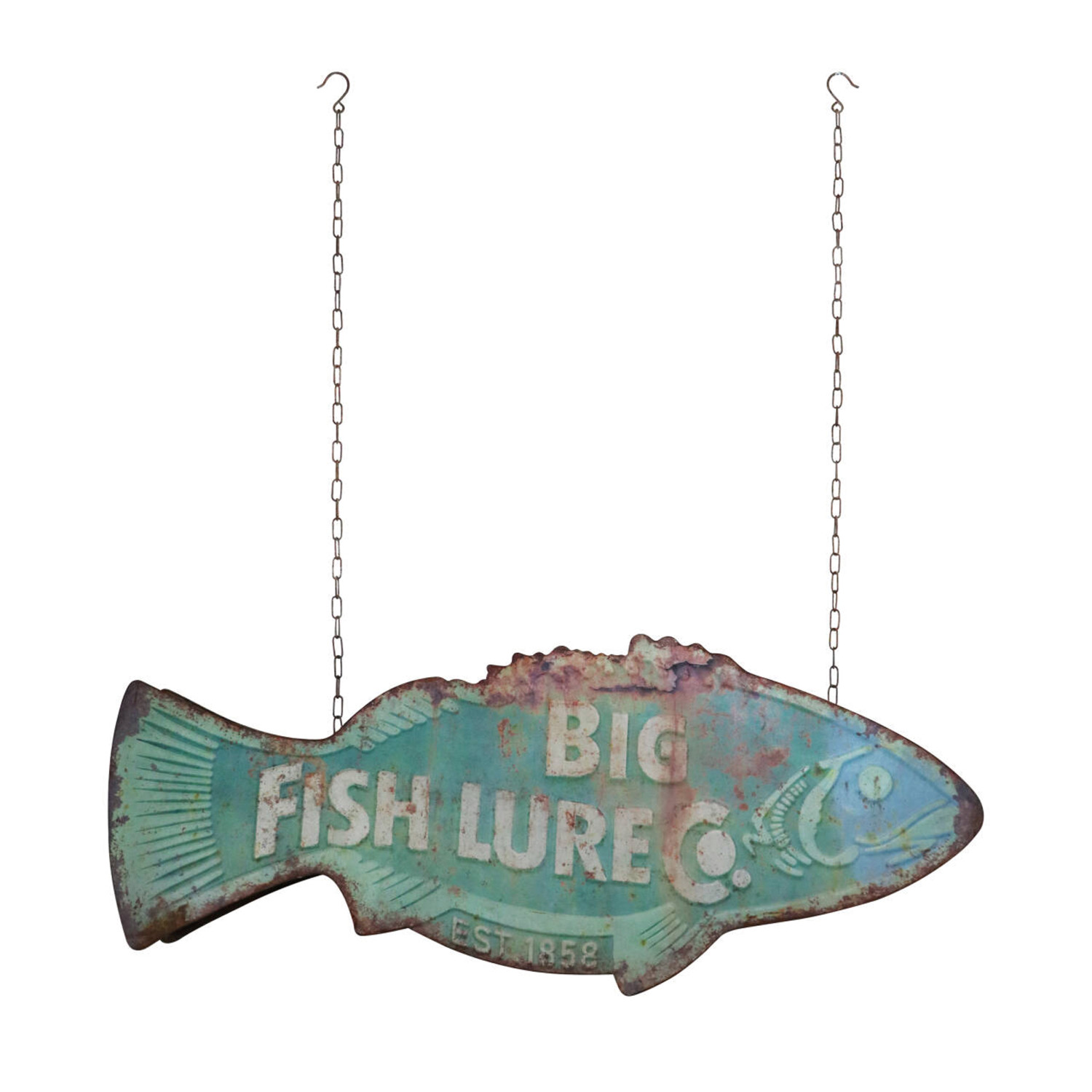 Metal Vintage Reproduction Two-Sided Wall Decor, Heavily Distressed ...